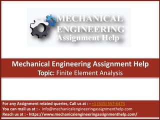 Mechanical Engineering Assignment Help | PPT