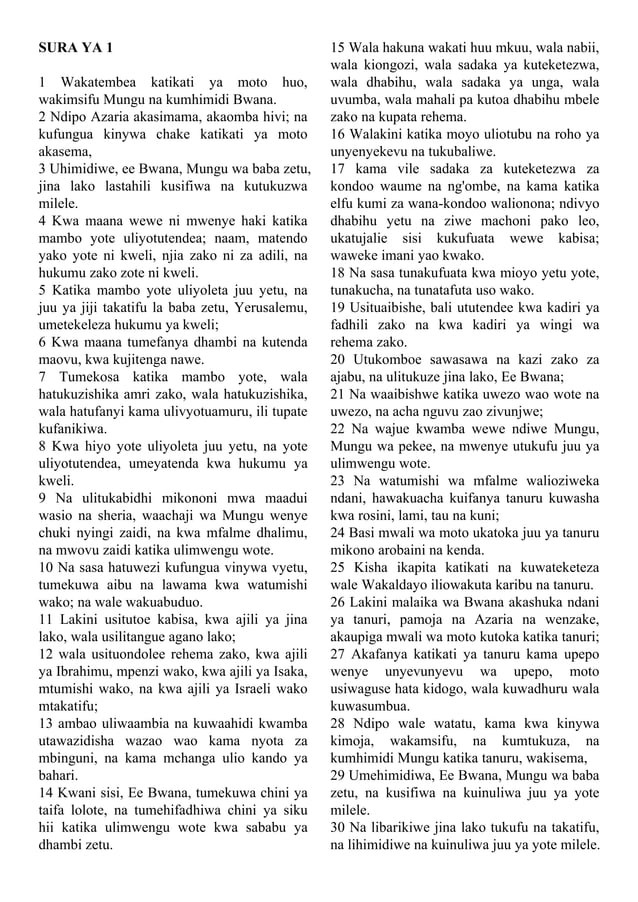 Swahili - Prayer of Azariah.pdf