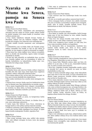 Swahili - The Epistles of Paul the Apostle to Seneca, with Seneca's to ...