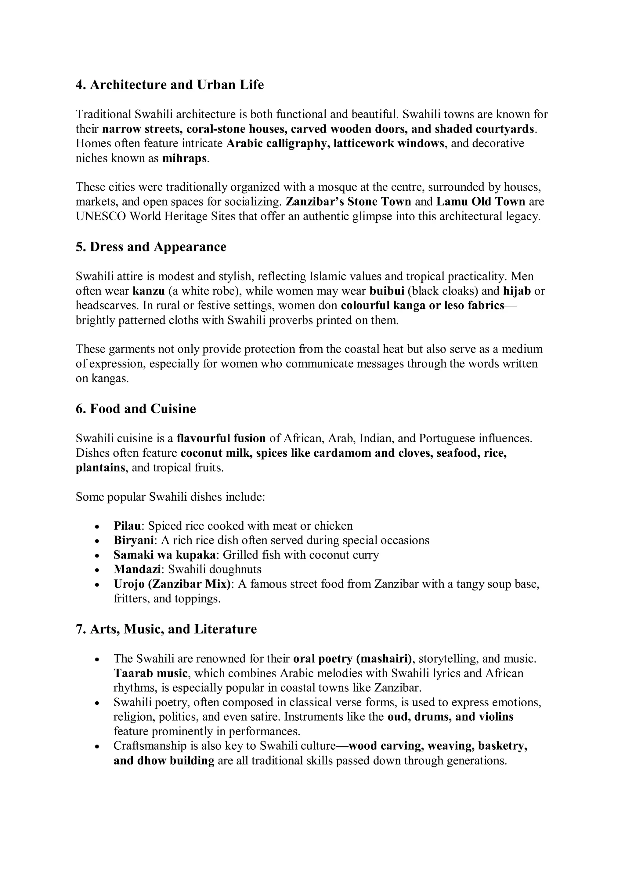 Swahili Culture: A Vibrant Coastal Legacy | PDF