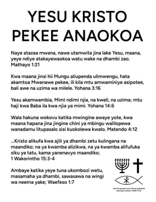 Swahili Gospel Tract - ONLY JESUS CHRIST SAVES.pdf