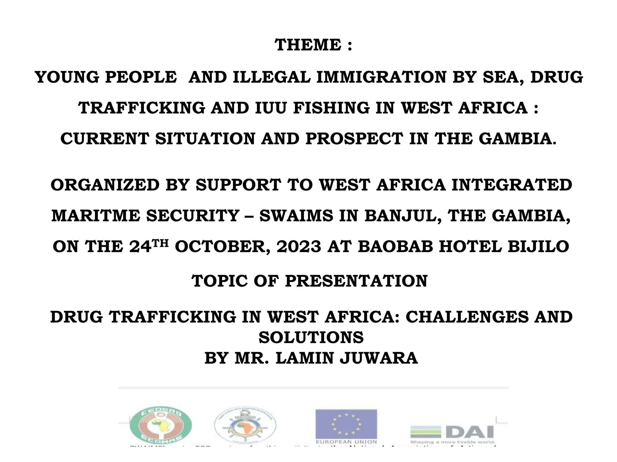 DRUG TRAFFICKING IN WEST AFRICA: CHALLENGES AND SOLUTIONS | PPTX