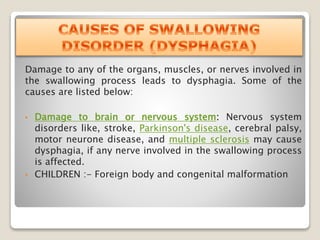 Swallowing disorder (dysphagia) in children- Causes, Symptoms ...