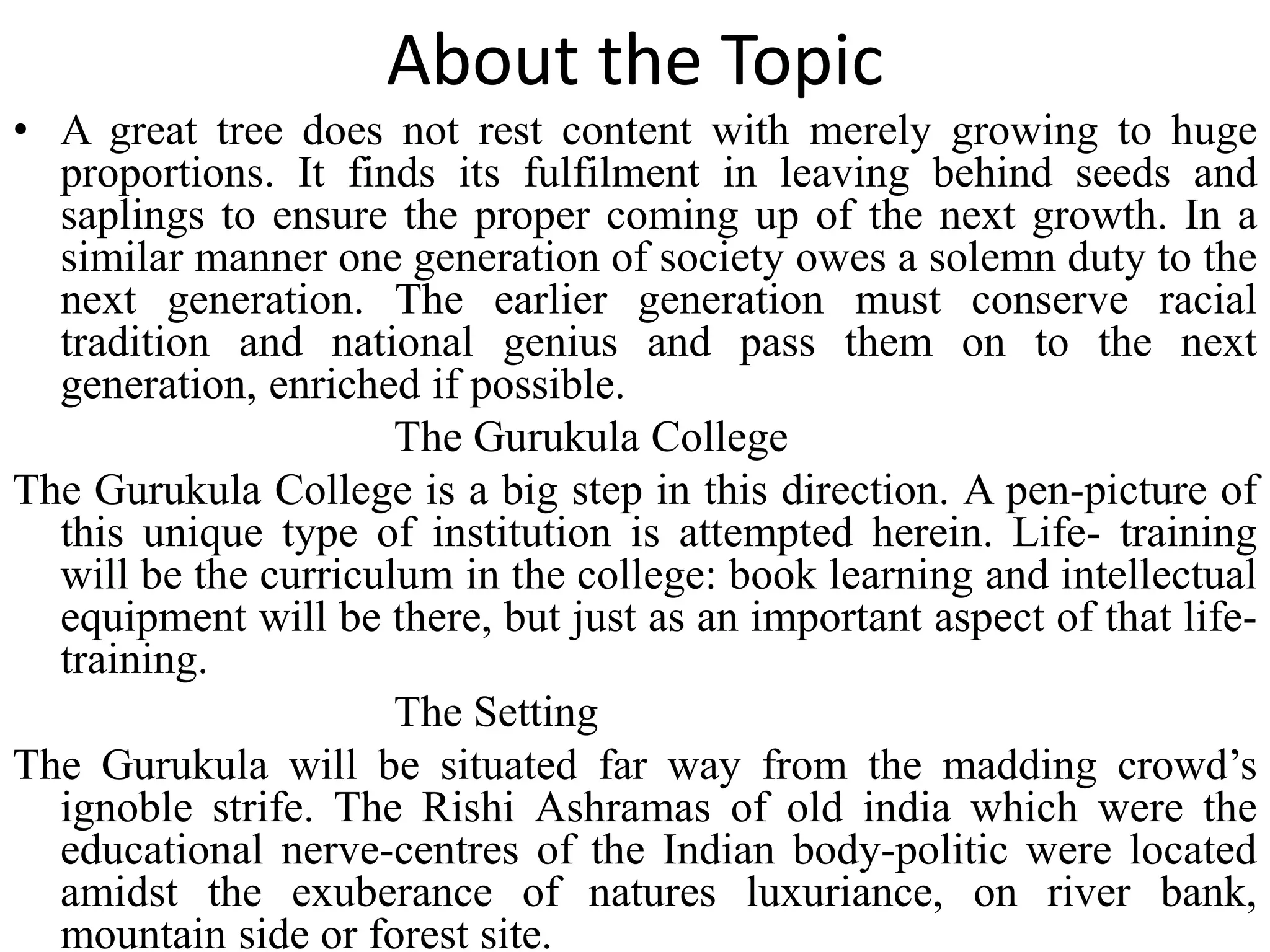 University education on the Gurukula Pattern | PPTX | Hinduism ...