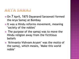 Swami dayananda saraswati | PPTX