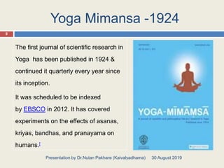 Swami Kuvalyananda ji-The Great Yogi & Scientist | PPSX