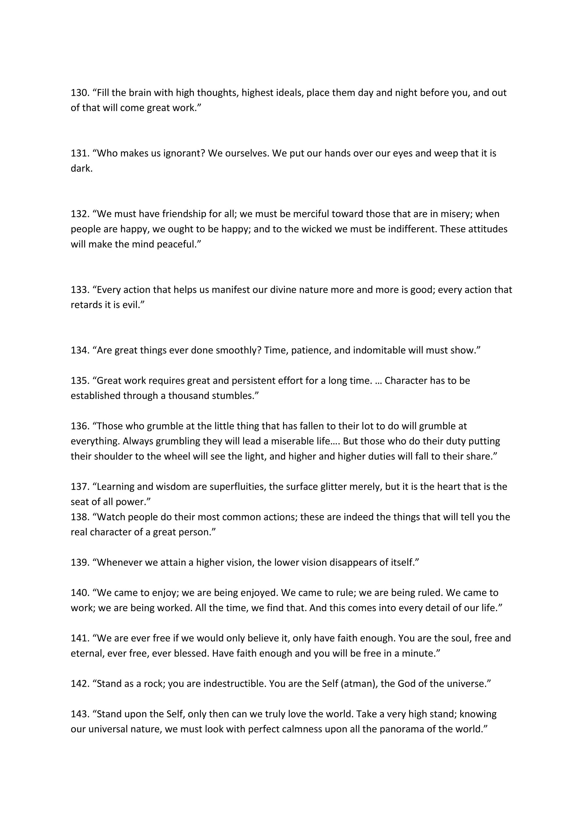 Swami vivekananda’s 150 quotes | PDF