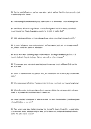 Swami vivekananda’s 150 quotes | PDF