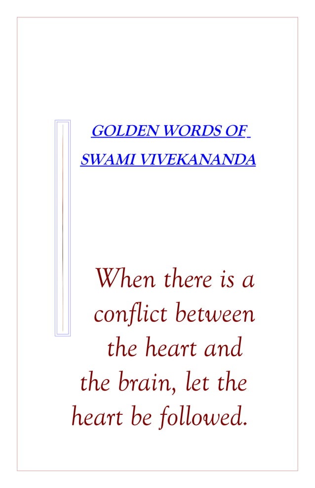 Swami vivekananda words | DOC | Hinduism | Religion & Spirituality