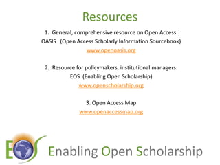 Open Access to agricultural research: Developments and policies | PPT