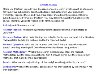 Swan - assessment matters | PPT
