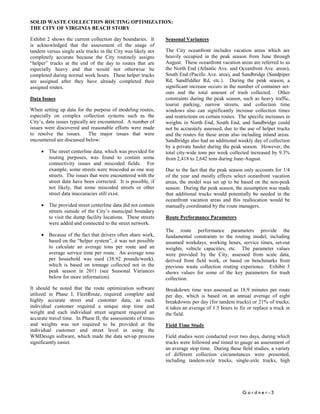 Solid waste collection routing optimization: The city of Virginia beach ...