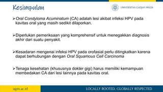 Oral Condyloma Acuminatum | PPTX