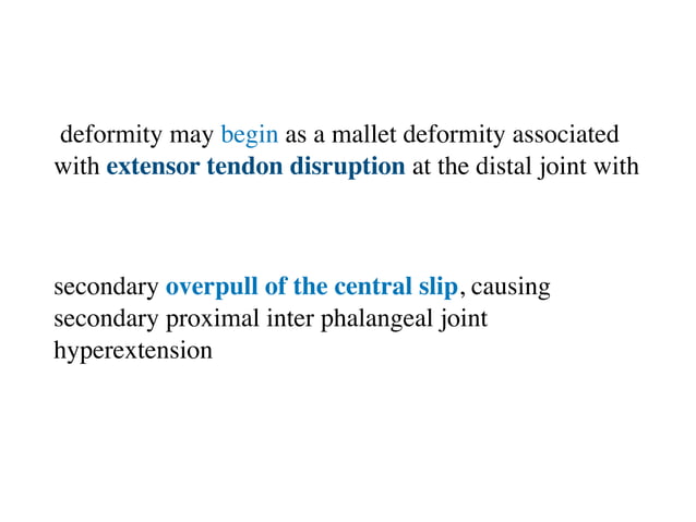 Swan neck deformity and hand surgery | PPT