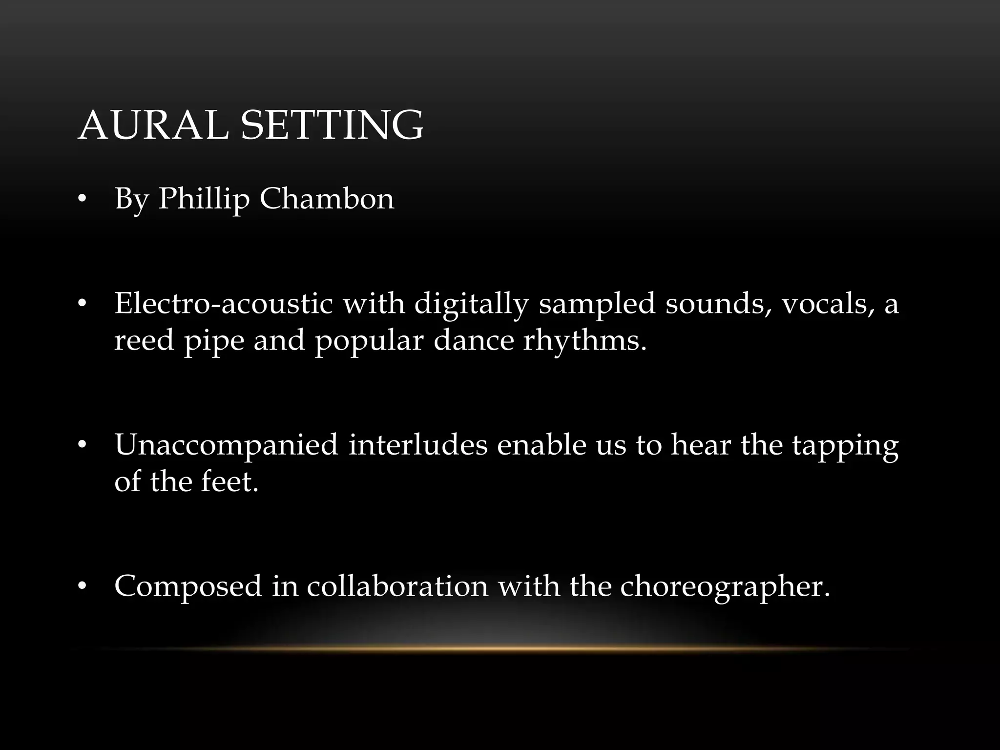 Swansong by Christopher Bruce analysis | PPTX