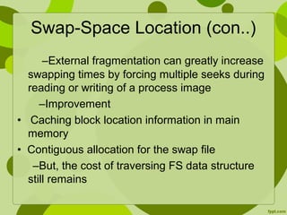 Swap-space Management | PPT