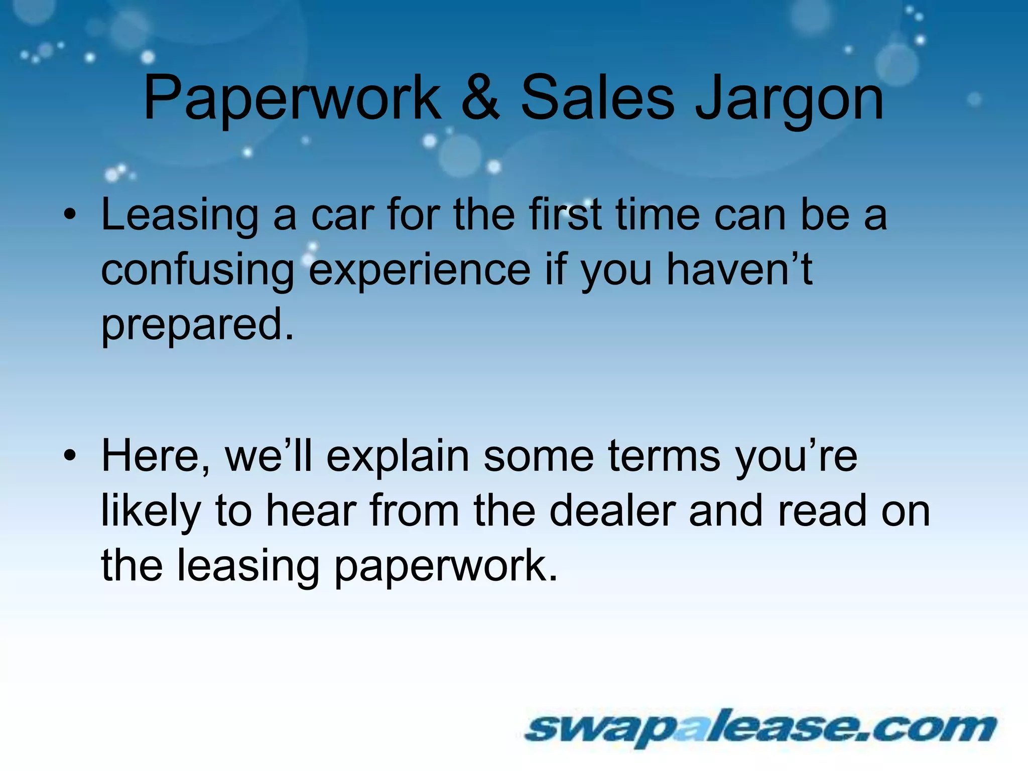 Lease Terms Explained | PPTX