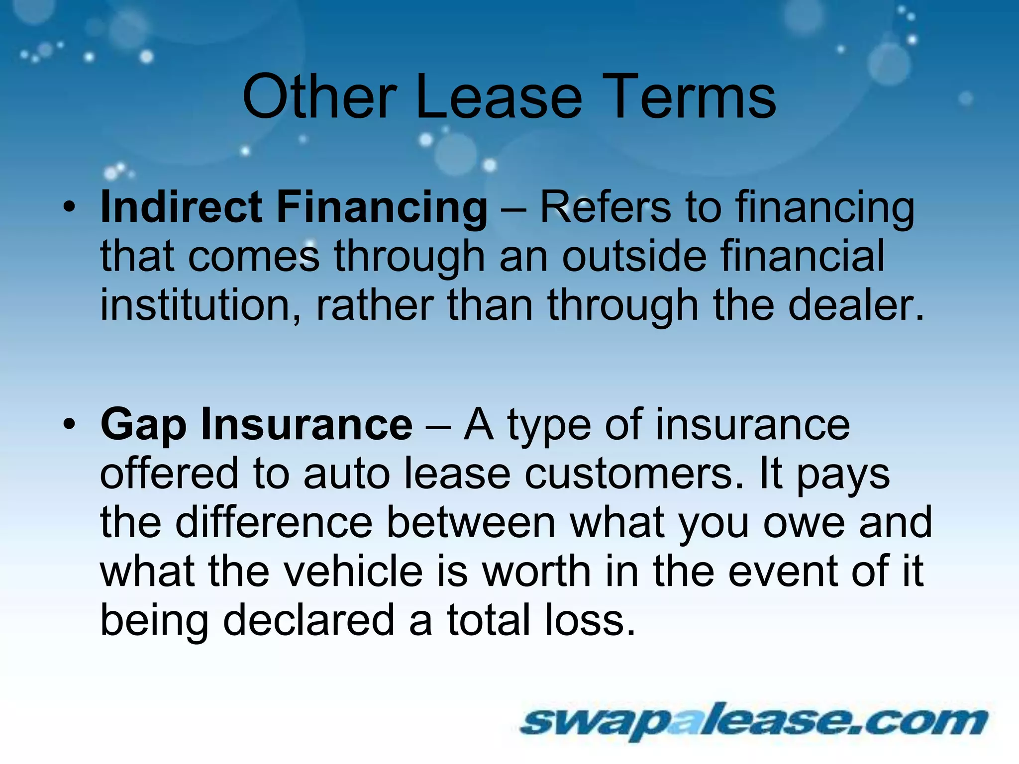 Lease Terms Explained | PPTX