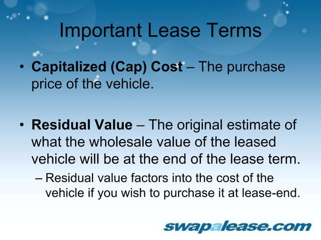 Lease Terms Explained | PPTX