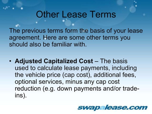 Lease Terms Explained | PPTX