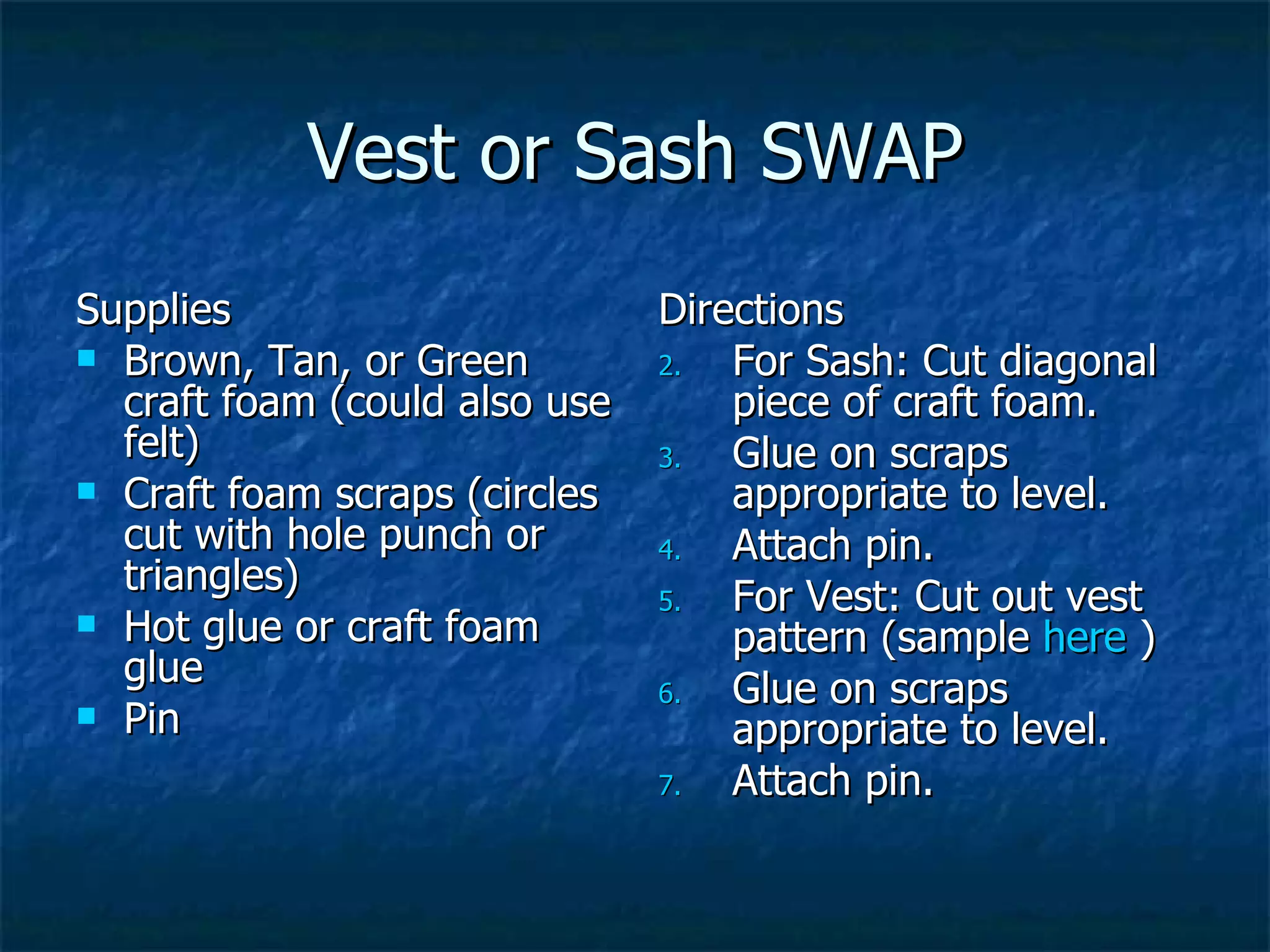 SWAP Badge Class | PPT