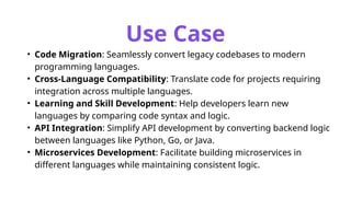 Swapcode AI: AI that helps write, convert, and debug code 10x faster | PPTX