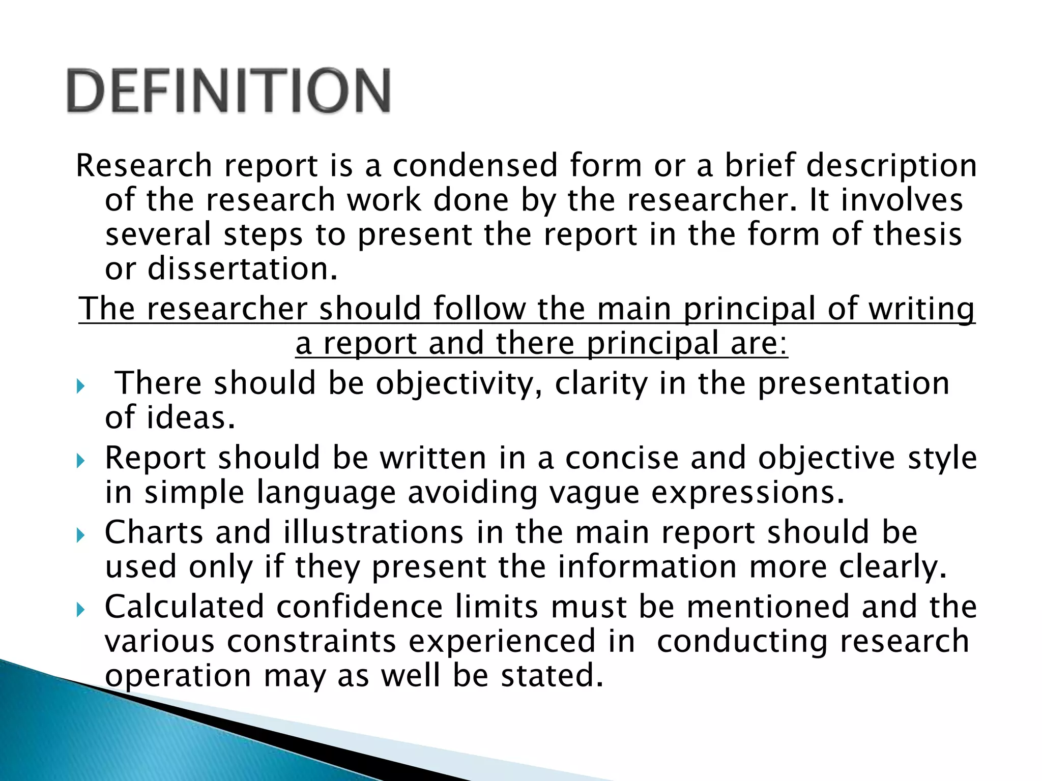 Research Report Writing | PPTX