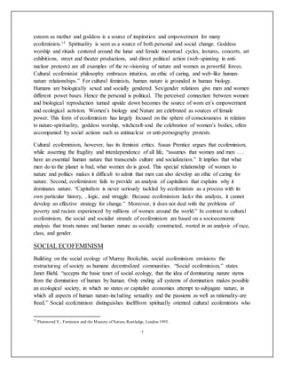 Environment & Eco-Feminism | DOCX | Biological Sciences | Science