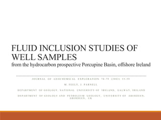 Application of fluid inclusion | PPTX