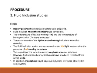 Application of fluid inclusion | PPTX