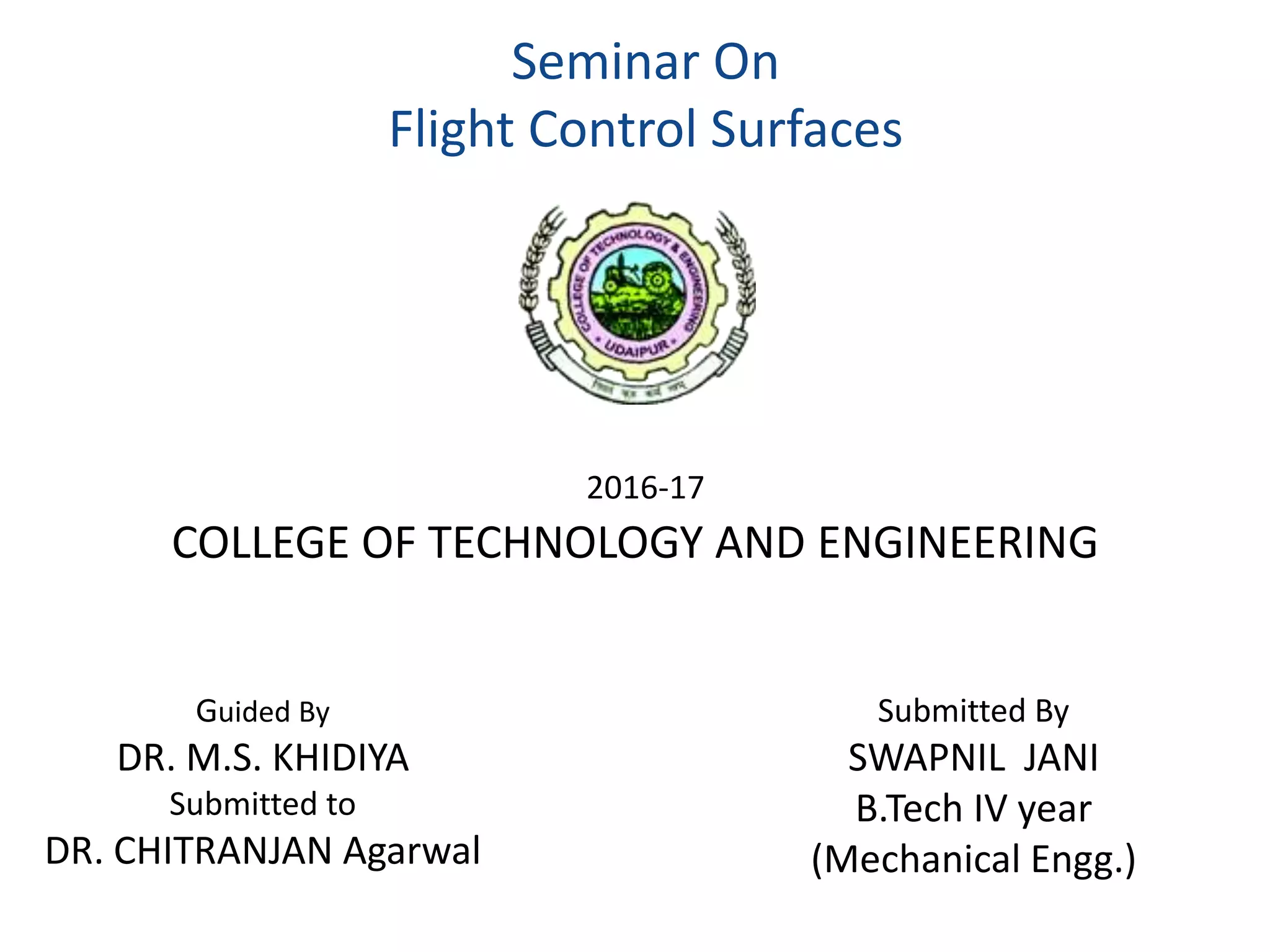 flight control surfaces | PPTX