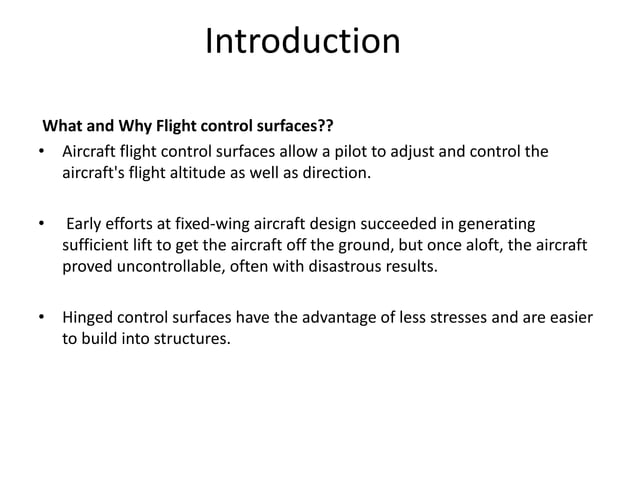 flight control surfaces | PPTX | Air Travel | Travel Type