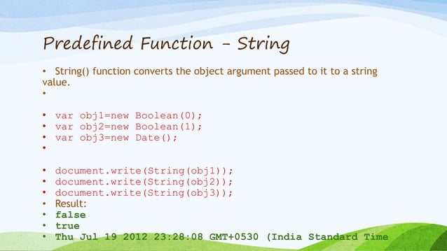 predefined and user defined functions | PPTX | Web Development | Internet