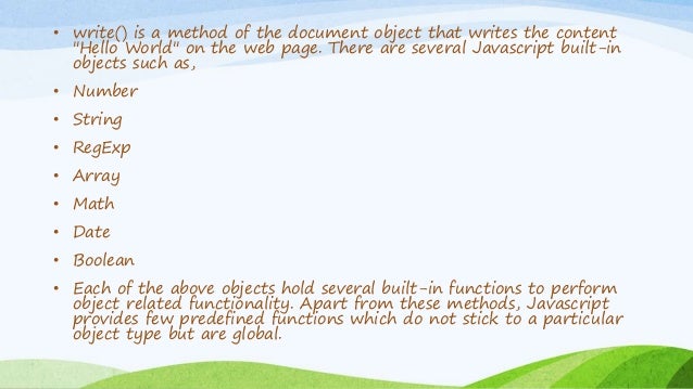 Predefined And User Defined Functions