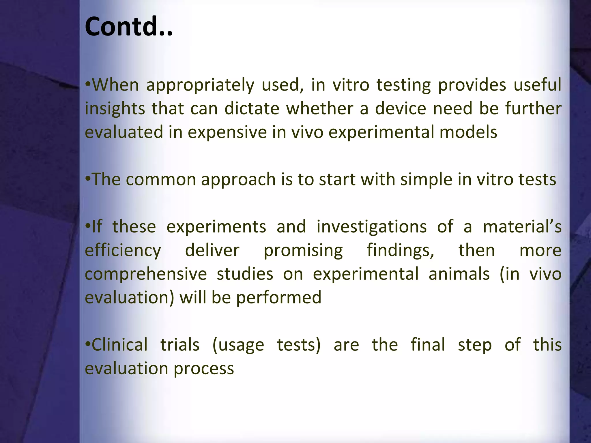 Biocompatibility testing of "BIOMATERIALS" | PPTX