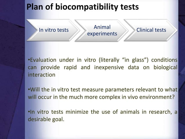Biocompatibility testing of "BIOMATERIALS" | PPTX