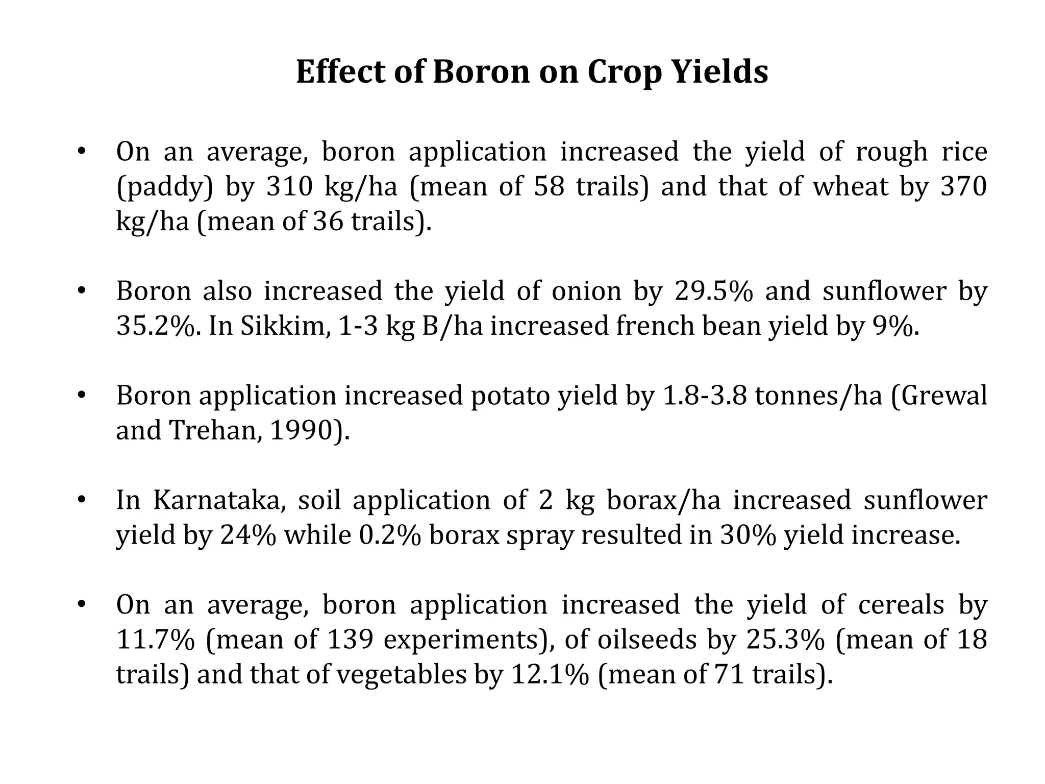Importance and use of micro-nutrient 'Boron' in vegetable crops | PPTX
