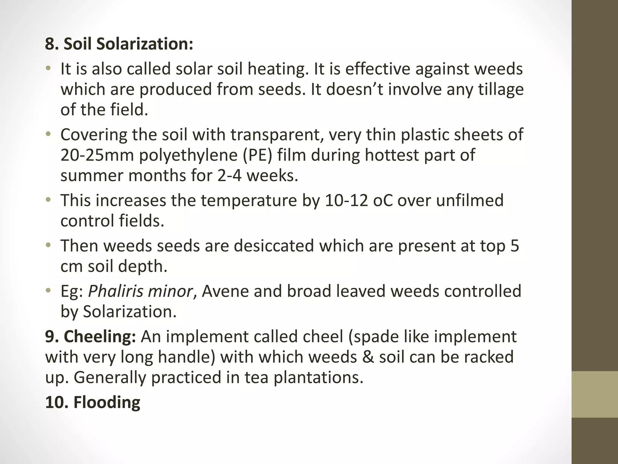 Weed Management in Organic Horticulture | PPTX
