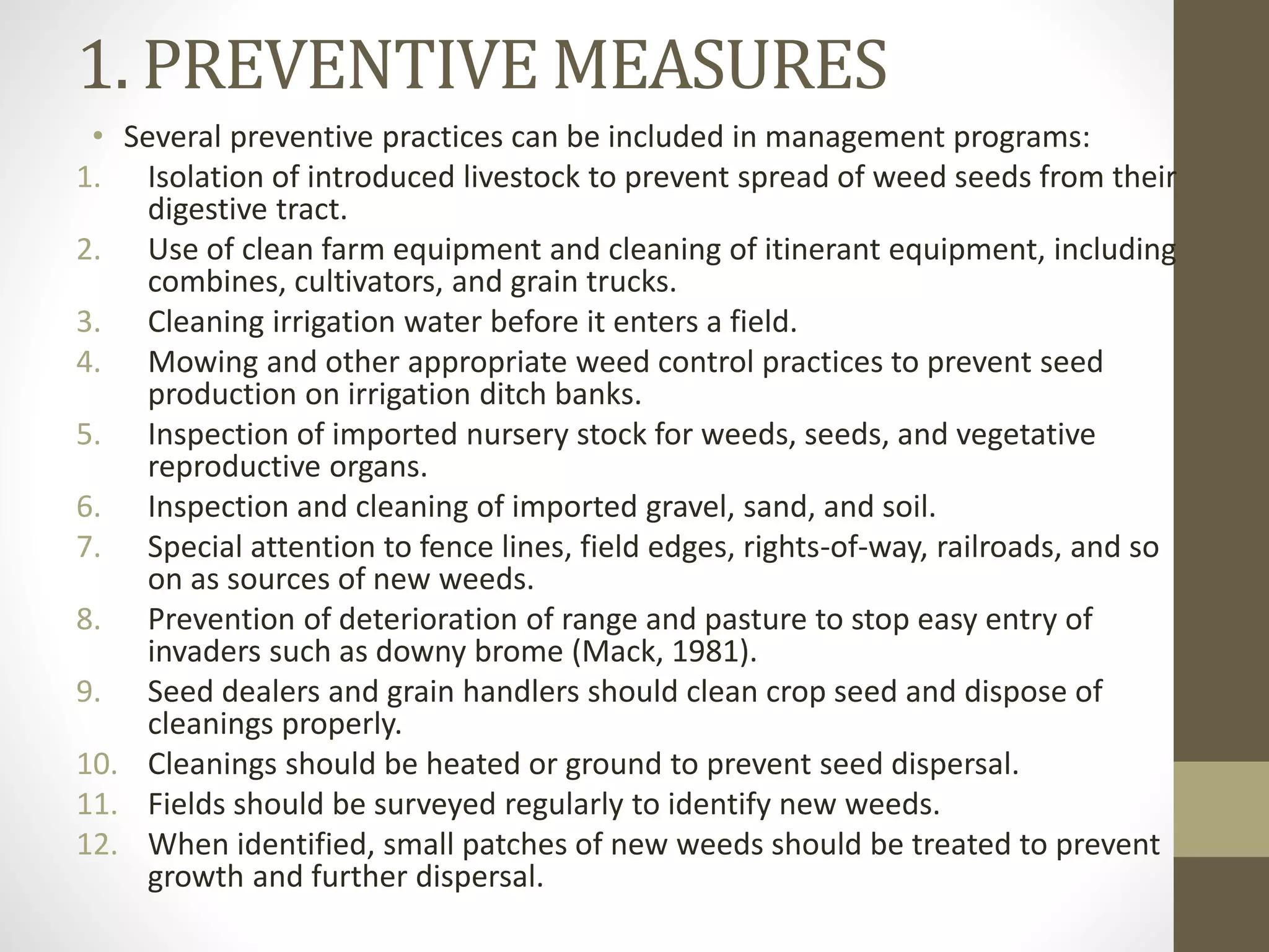 Weed Management in Organic Horticulture | PPTX