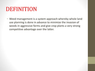 Weed Management in Organic Horticulture | PPT