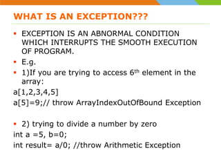 Introduction to Exception | PPT