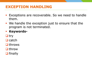 Introduction to Exception | PPT