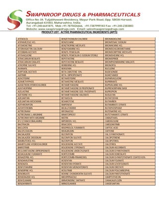 INTERMEDIATES API PELLETS , HERBAL EXTRACTS AND FORMULATIONS | PDF
