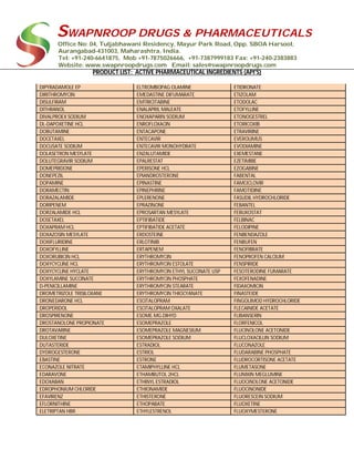 INTERMEDIATES API PELLETS , HERBAL EXTRACTS AND FORMULATIONS | PDF