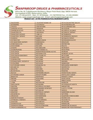 INTERMEDIATES API PELLETS , HERBAL EXTRACTS AND FORMULATIONS | PDF