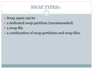Swap Administration in linux platform | PPT