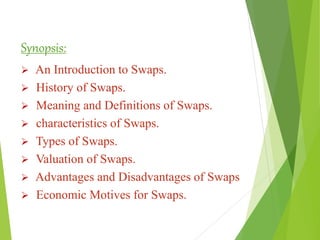 Swaps | PPTX | Stocks and Bonds | Personal Investing