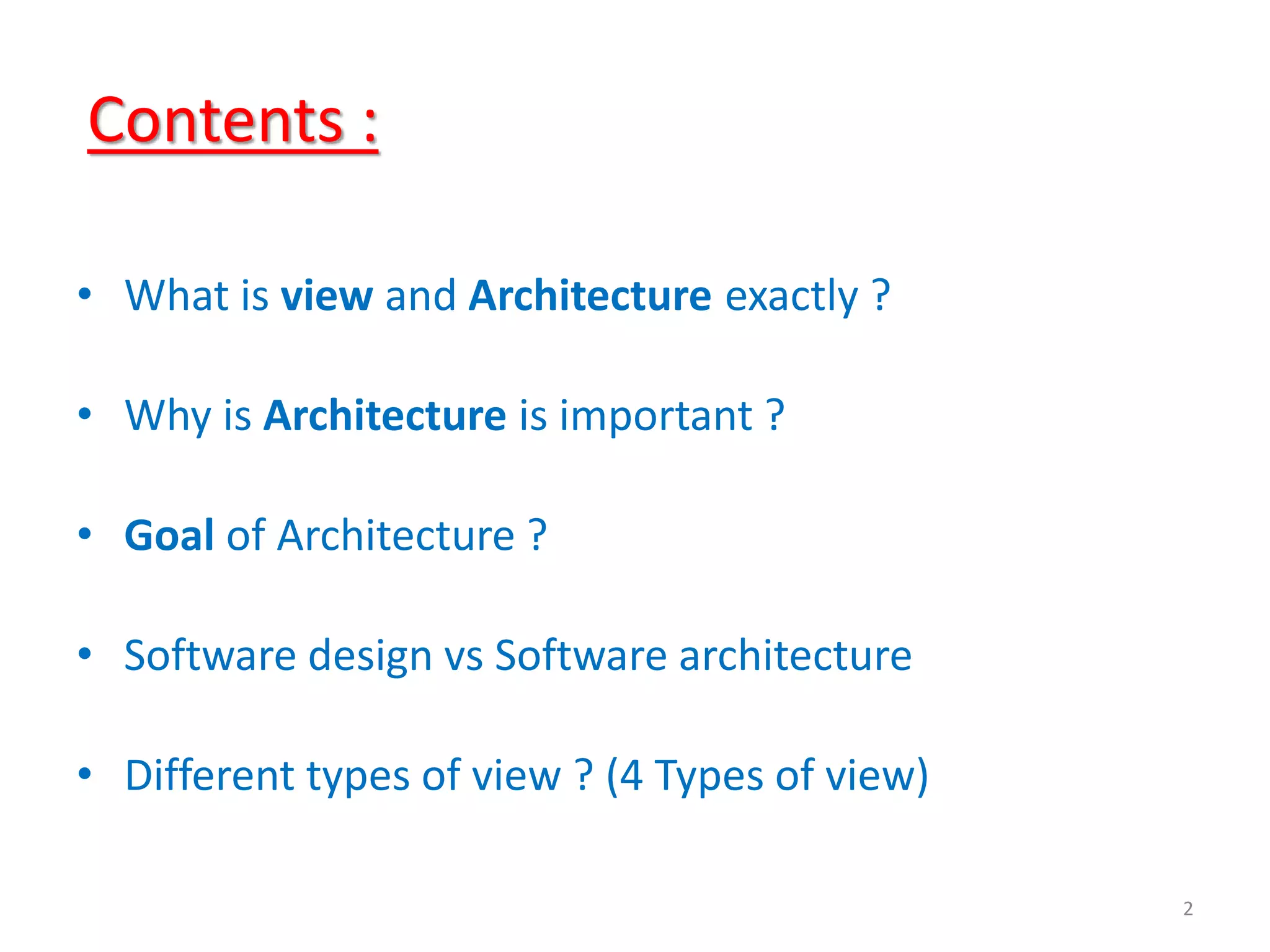 Software architecture and software design | PPTX | Operating Systems | Computer Software and ...
