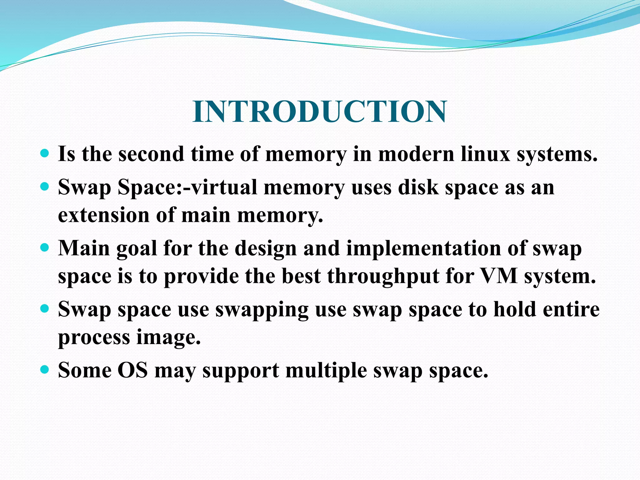 Swap space management and protection in os | PPTX | Data Storage and Warehousing | Computing