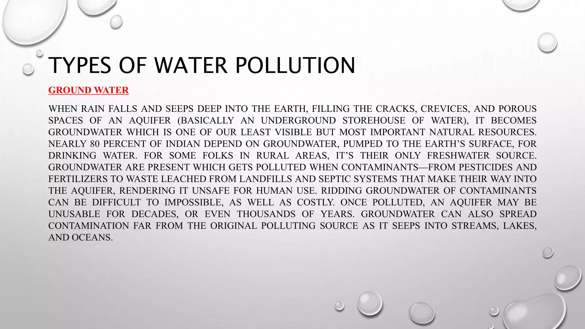 Water pollution and Cost Effective water pollution in rural areas | PPTX